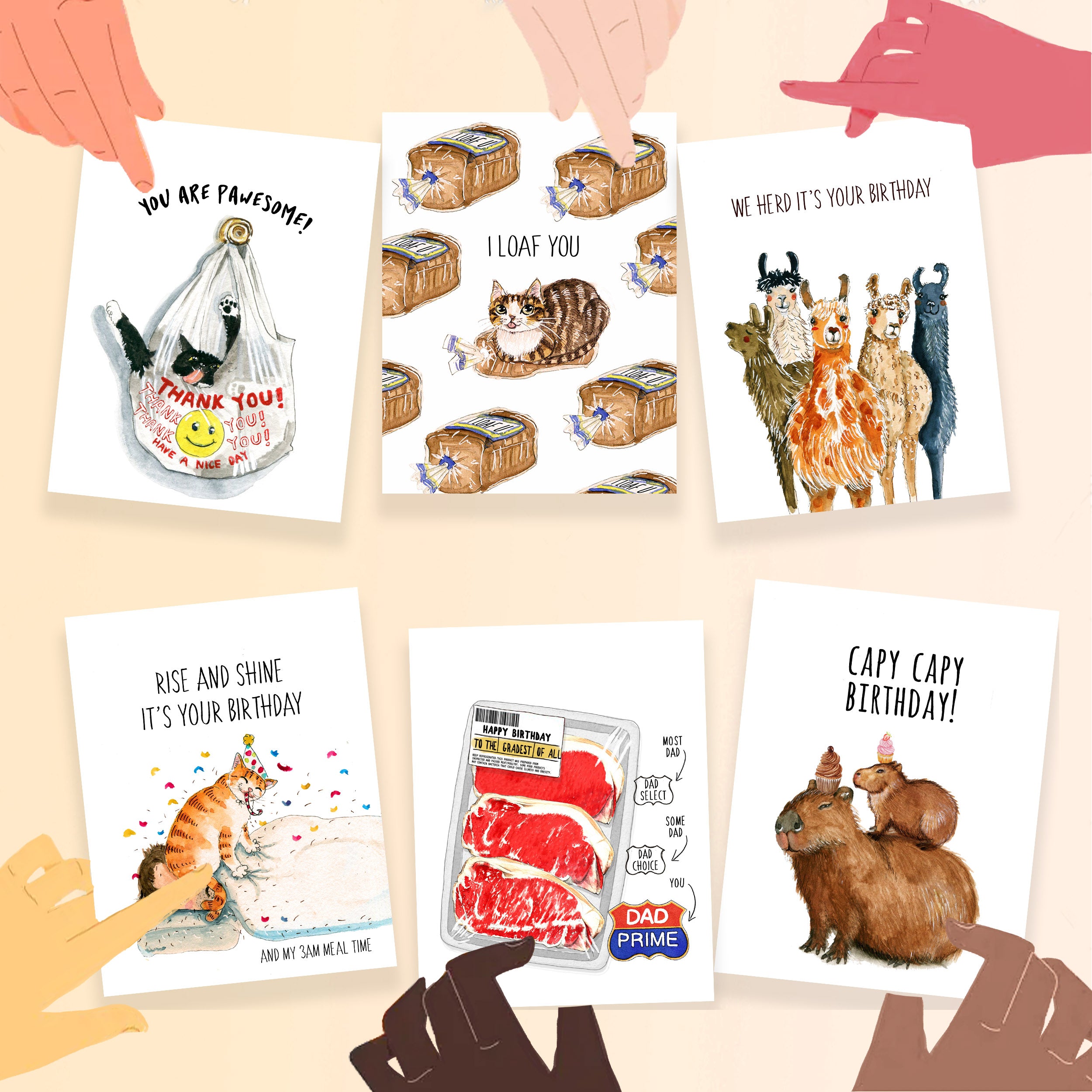 Liyana Studio Animal Inspired Everyday Cards