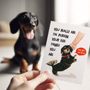 Best Dog Person Funny Thank You Cards Set - Dachsund Dog Encouragement ...
